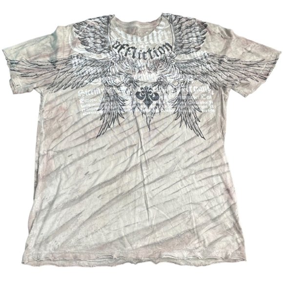 Affliction | Shirts | Rare Vintage Affliction Mens Birds Of Prey Beige ...